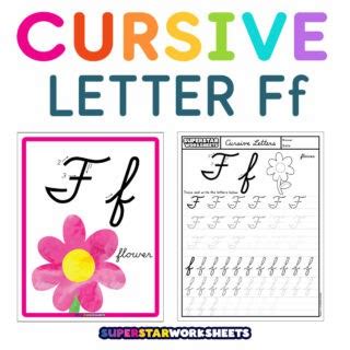 Cursive F Superstar Worksheets