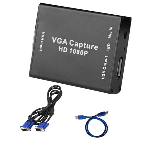 VGA To USB Adapter Converter With Audio Video Capture Card Surveillance Video Capture Card 1080P