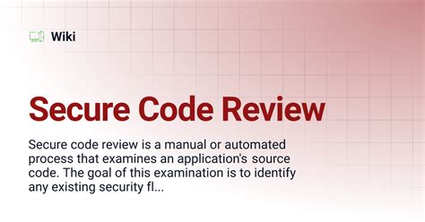 Secure Code Review Wiki