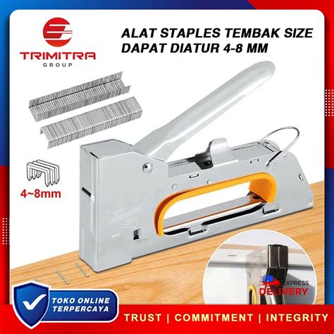 Jual Staples Tembak Staple Gun Tacker Jok Motor Steples Stepler Tembak Top Shopee Indonesia