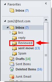 How To Move Email Message To Specified Folder After Reading In Outlook