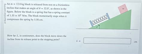 Solved An M120kg ﻿block Is Released From Rest On A