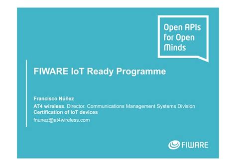 Fiware Iot Ready Programme Pdf