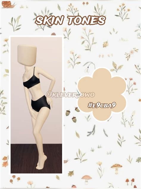 Roblox Skin Hex Codes