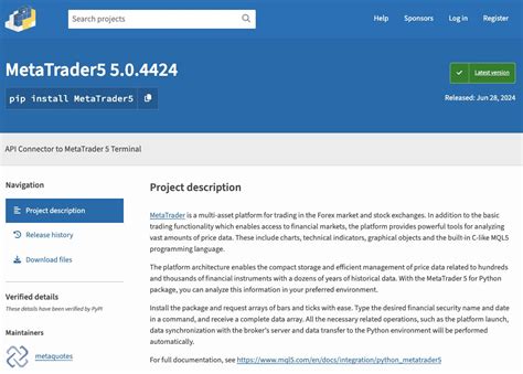 Pyquant News 🐍 On Linkedin Api Connector To Metatrader 5 Terminal