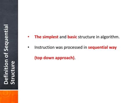Algorithm And Programming Sequential Structure Ppt