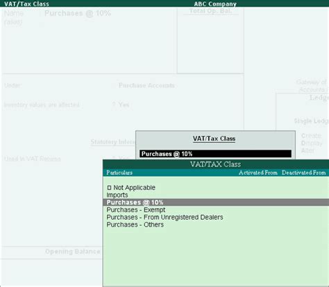 Creating Purchase Ledger For VAT