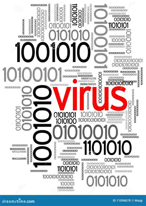 Virus In Binary Code Stock Vector Illustration Of Destroy 11096070