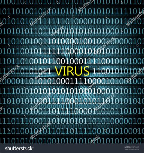 A Computer Virus Detection Symbol Illustration With Word Virus