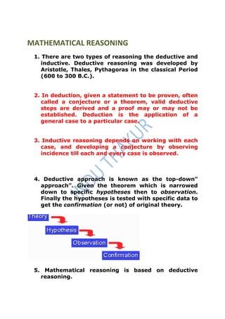 Mathmatical Reasoning PDF