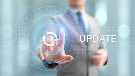 Update Software Application And Hardware Upgrade Technology Concept Stock Illustration