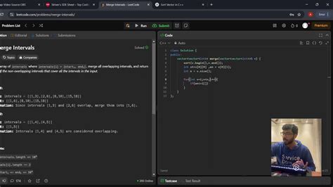 Solving Dsa Problems Until I Get A Job Day 1 Merge Intervals Arrays Youtube