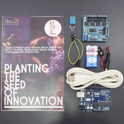Make A Project Using Arduino Sensor Shield Using Dht11 Temperature And Humidity Sensor