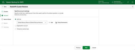 Step 3 Specify Account Settings Veeam Backup For Aws Guide