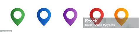 Location Pointer Icon Set Map Pins Set Location Symbols Collection Gps