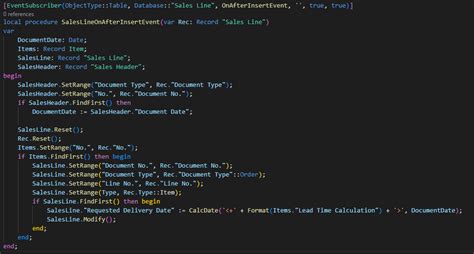 Error Updating Requested Delivery Date Field Automatically Upon Item