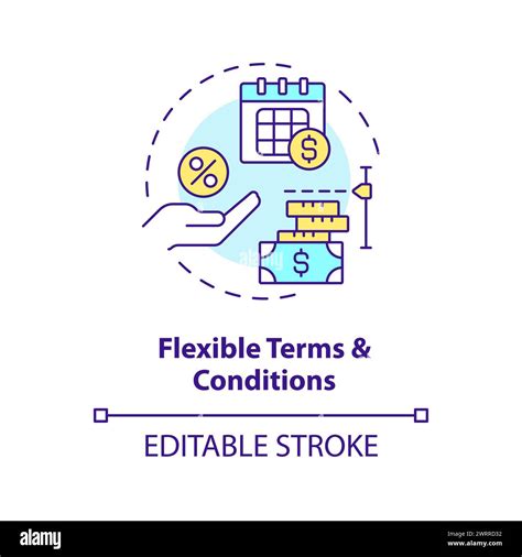 Flexible Terms And Conditions Multi Color Concept Icon Stock Vector Image And Art Alamy