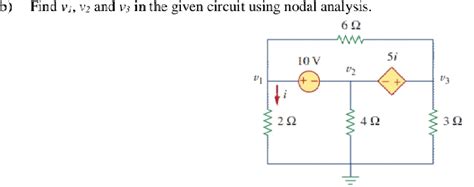 B Find V V2 And V3 In The Given Circuit Using Studyx