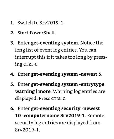 Solved Exercise 7 3 Use Microsoft PowerShell To Retrieve Chegg Com