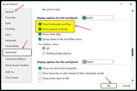 Get The Scroll Bar Back In Excel