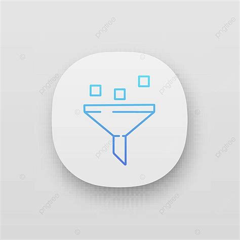 Data Filtering System App Icon Navigation Tech Analysis Vector