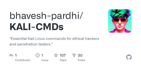 Kali Cmds100 Kali Linux Commands For Hackersmd At Main · Bhavesh