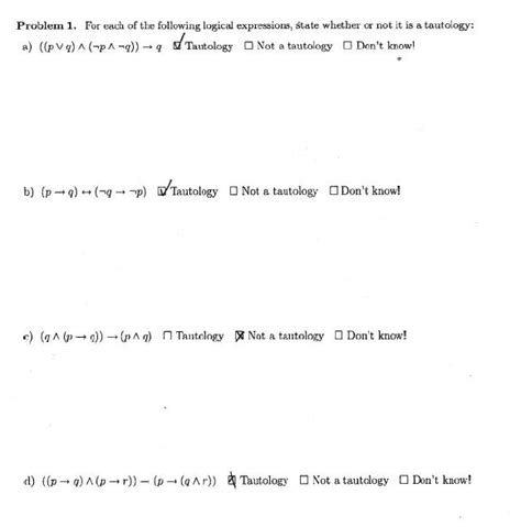 Solved Problem 1 For Each Of The Following Logical Chegg Com