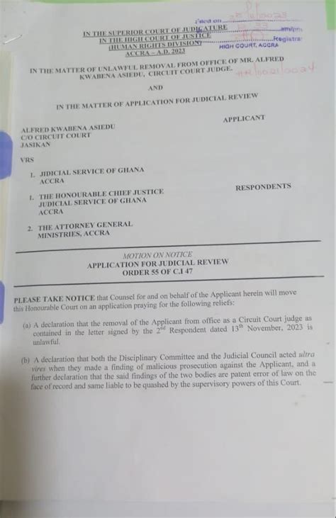 Judge Sacked For Sexual Misconduct In Divorce Case Sues Chief Justice Judicial Service