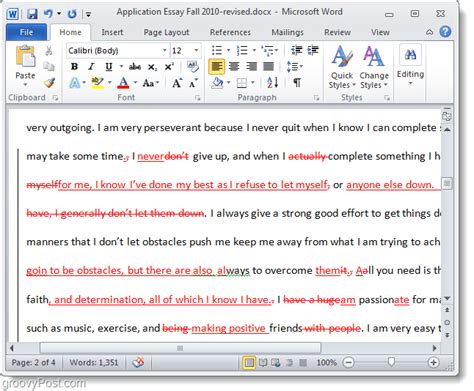 How To Track Changes In Word 2010