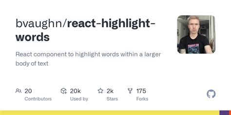 GitHub Bvaughn React Highlight Words React Component To Highlight