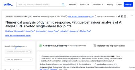 Numerical Analysis Of Dynamic Response Fatigue Behaviour Analysis Of Al Alloy Cfrp Riveted