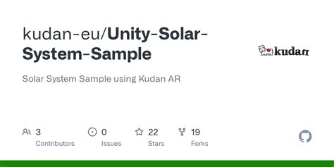 Github Kudan Eu Unity Solar System Sample Solar System Sample Using Kudan Ar