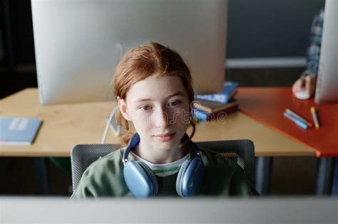 Teen Girl Coding During Lesson Stock Photo Image Of Computer Casual 322452600