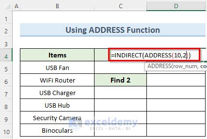 How To Get Cell Value By Address In Excel 6 Simple Methods