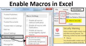 Enable Macros In Excel Step By Step Guide To Enable Macros