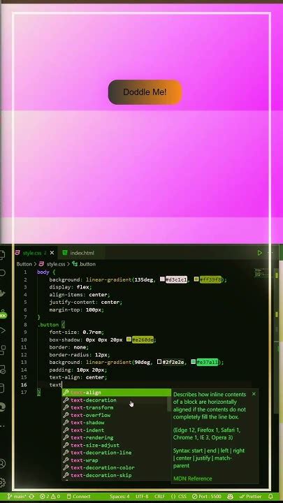 Button 🔘 Using Html And Css Coding Html Css Youtube