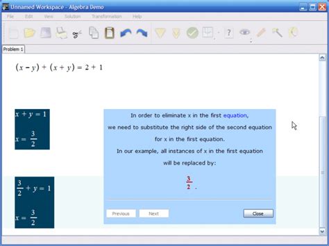Algebrator Solving Linear Equations By Elimination