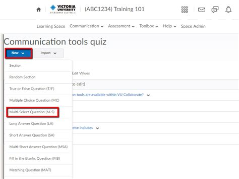 Questions Creating Multi Select Questions