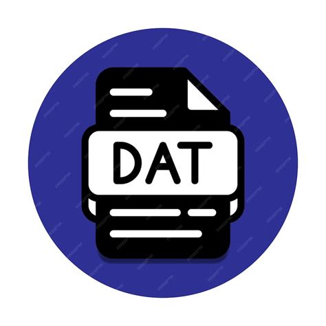 premium vector dat file type database icon document files and format