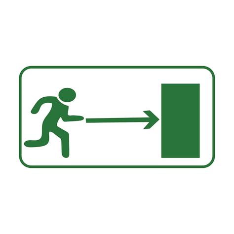 Набор знаков аварийного выхода Премиум вектор