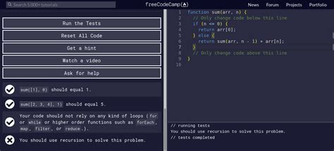 basic javascript replace loops using recursion · issue 37408 · freecodecamp freecodecamp · github