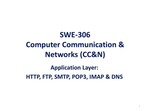 Computer Networks Application Layer Protocols