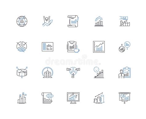 Visual Representation Line Icons Collection Imagery Illustration