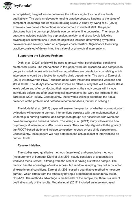 The Relationship Between Workload And Burnout Among Nurses 1741 Words