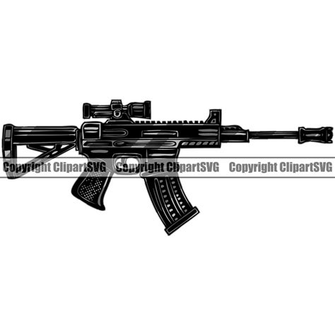 Usa Flag Automatic Machine Gun Rifle Weapon Rights United States America 2nd Amendment Weapon