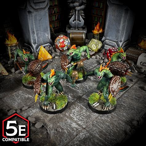 Lizardfolk Scout 28mm 32mm Dnd Miniatures Dandd Minis Dungeons And Dra
