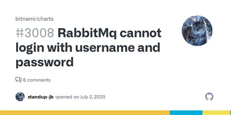 rabbitmq cannot login with username and password · issue 3008
