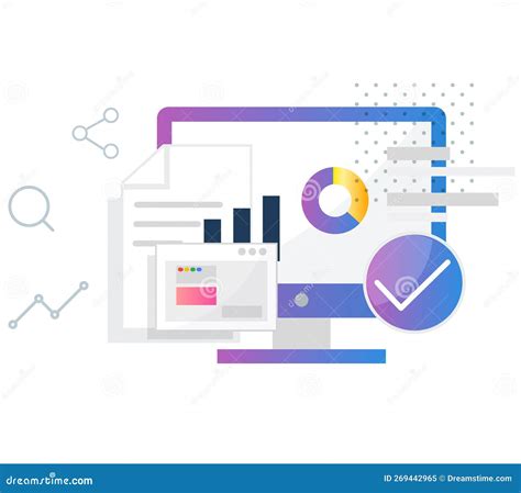 data analytics and information reporting icon stock illustration