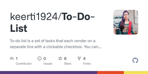 Github Keerti1924to Do List To Do List Is A Set Of Tasks That Each Render On A Separate Line