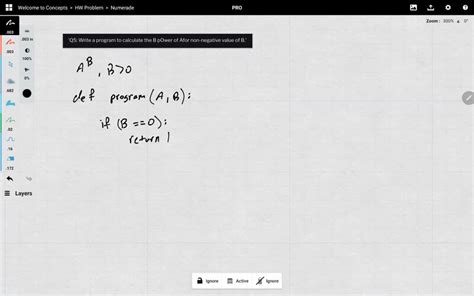 Solved Q5 Write A Program To Calculate The B Power Of A For A Non
